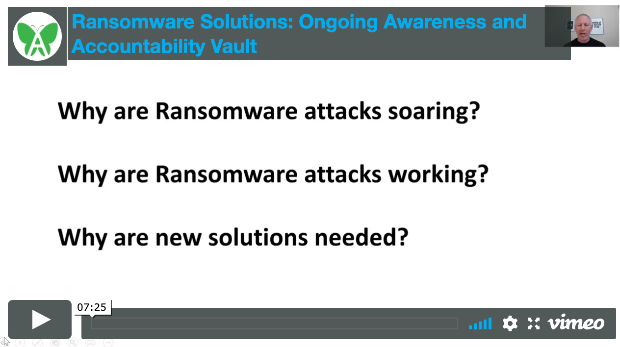 Ransomware Solutions: Ongoing Awareness and Accountability Vault - Awareity